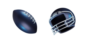 Rugby Ball & Helmet 3D Cursor - Sweezy Custom Cursors