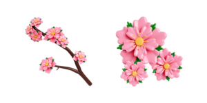 Sakura Flowers 3D Cursor - Sweezy Custom Cursors