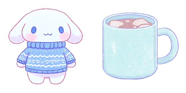 Sanrio Cinnamoroll White Arrow & Head Cursor - Sweezy Custom Cursors