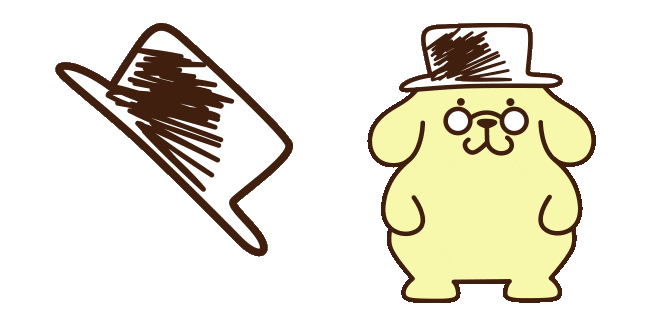 Sanrio Papa Pompompurin & Hat Animated Cursor - Sweezy Cursor