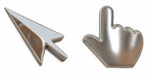 Silver Metallic 3D Cursor - Sweezy Custom Cursors
