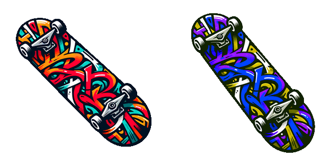 Skateboard Colorful Animated Cursor - Windows Cursors - Sweezy
