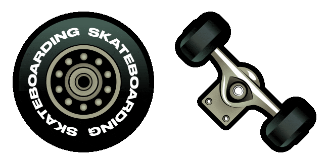 Skateboard Wheel Truck Animated Cursor - Sweezy Cursors