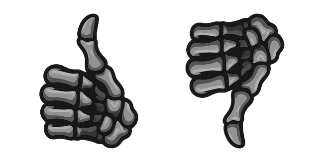 Skeleton Hands Thumbs Up & Down Cursor - Sweezy Custom Cursors