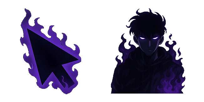 Solo Leveling Sung Jin-Woo Dark Flames Animated Cursor - Sweezy Custom ...