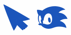 Sonic Blue Minimalist Cursor - Sonic the Hedgehog Cursors - Sweezy