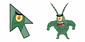 SpongeBob Buff Plankton Cursor - SpongeBob Cursors - Sweezy