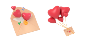 St. Valentine Love Letter 3D Cursor - Sweezy Custom Cursors