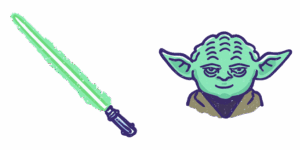 Star Wars Rainbow Lightsaber Animated Cursor - Sweezy Cursors