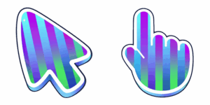 Striped Purple & Green Gradient Cursor - Sweezy Cursors