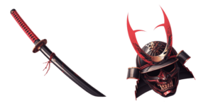 Stunning Black Katana & Samurai Kabuto Helmet Cursor - Sweezy Custom ...