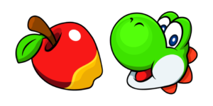 Super Mario Yoshi & Apple Cursor - Sweezy Custom Cursors