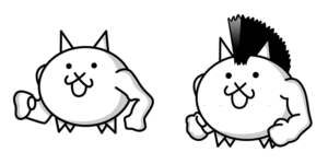 The Battle Cats Macho & Mohawk Cat Cursor - Sweezy Cursors