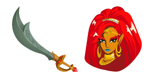 The Legend of Zelda Cursor with Urbosa & Sword - Best Games Cursors