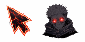 Dark Anime Yuji Itadori Black Flash Cursor - Sweezy Cursors