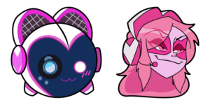 Villainous Miss Heed & Heart-Cam Cursor - Sweezy Cursors