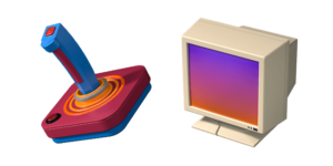 Vintage Joystick & Computer 3D Cursor - Sweezy Custom Cursors