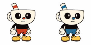 Void-Eyed Cuphead & Mugman Cursor - Cuphead Cursors - Sweezy