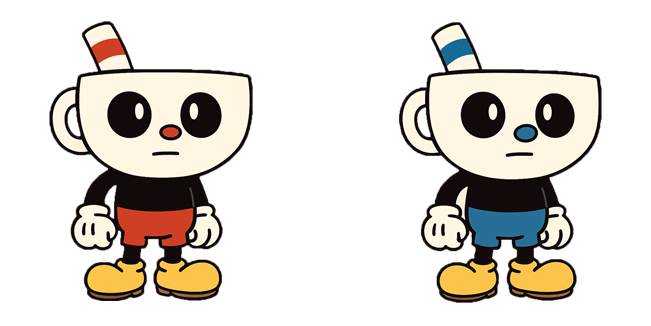Void-Eyed Cuphead & Mugman Cursor - Cuphead Cursors - Sweezy