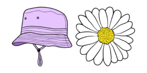 VSCO Girl Bucket Hat & Camomile Cursor - Sweezy Custom Cursors