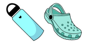 VSCO Girl Water Bottle & Crocs Cursor - Sweezy Custom Cursors