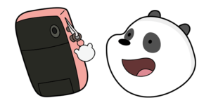 We Bare Bears Panda Bear & Phone Cursor - Sweezy Cursors