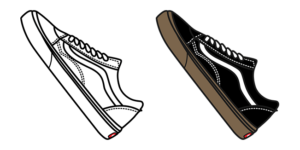 White & Black Vans Old Skool Cursor - Sweezy Custom Cursors