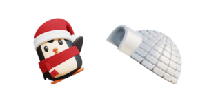 Winter Penguin & Igloo 3D Cursor - Sweezy Custom Cursors