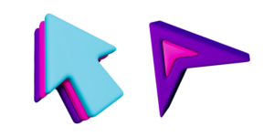 Y2K Style Arrows 3D Cursor - Sweezy Custom Cursors