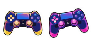 Yellow & Pink PS4 Dualshock Cursor - Sweezy Custom Cursors