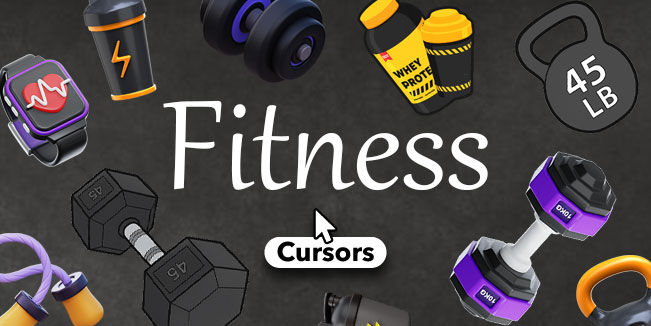 Fitness Cursors Collection - Sweezy Custom Cursors