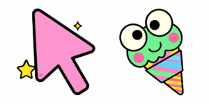 Pin Arrow & Kerropy Ice Cream Foodie Cursor - Sweezy Custom Cursors