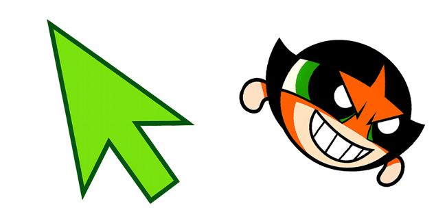 Powerpuff Girls Buttercup & Green Arrow Cursor - Sweezy Custom Cursors