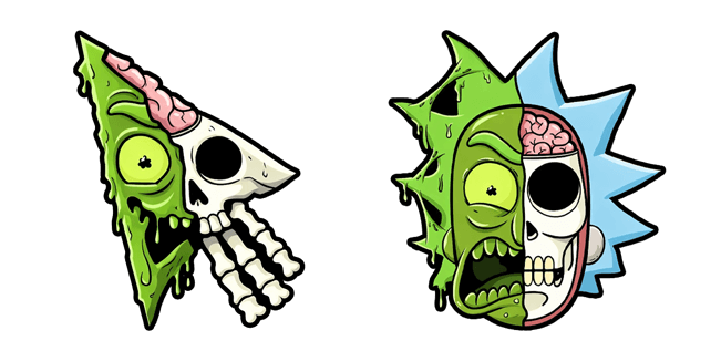 Rick and Morty Toxic & Skull Cursor - Sweezy Custom Cursors