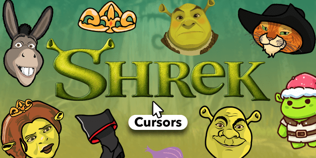 Shrek Cursors Collection - Cartoon Custom Cursor Free Download