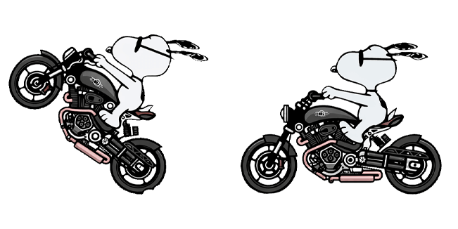 Snoopy Motorcycle Biker Cursor - Sweezy Custom Cursors
