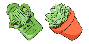 VSCO Girl Cactus Mask & Succulent Plant Cursor - Sweezy Custom Cursors